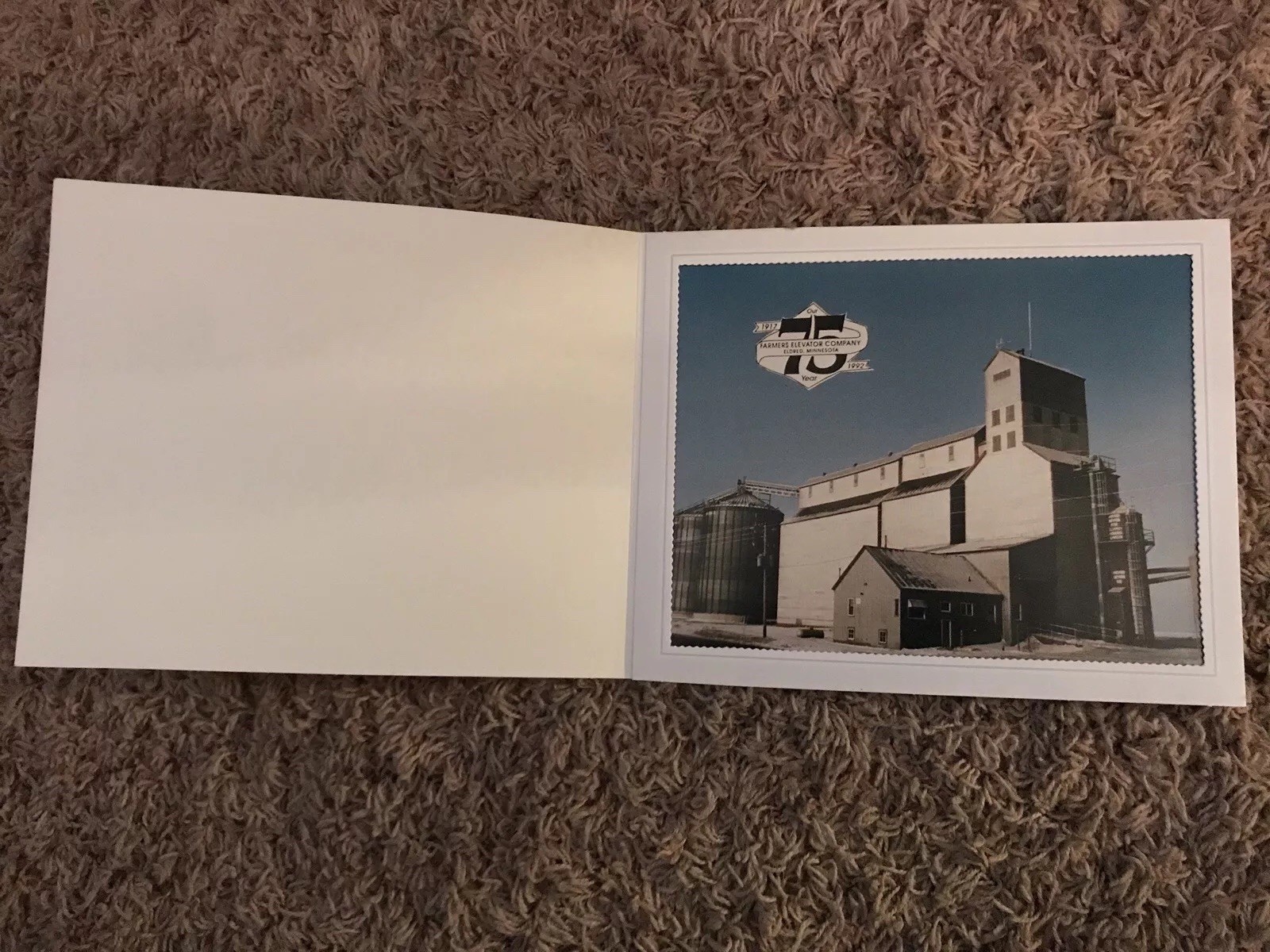 Vintage Eldred Minnesota Farmers Elevator 75 Years Picture RARE Old ...