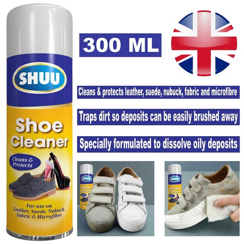 Shoe & Boot Cleaner Spray For Leather Fabric Suede Canvas Easy to Clean ...