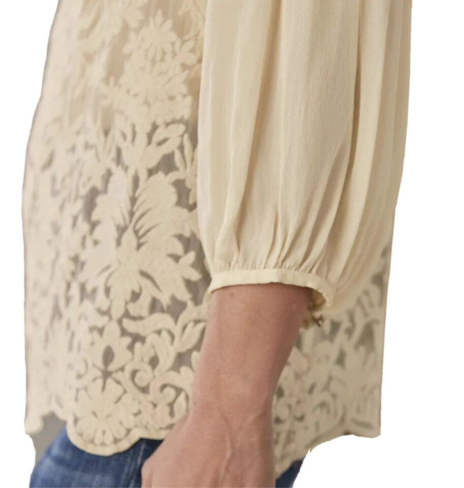 NWT Sundance Catalog Ivory Lace “Odette Flora Blouse” size M $168 | eBay