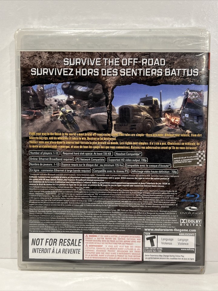 Motorstorm PlayStation 3 PS3 Racing Game SEALED! 711719813729 | eBay