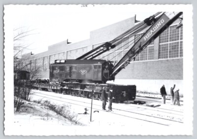 Railroad Photo - Reading Lines #90901 Wrecking Crane 1966 MOW Track ...