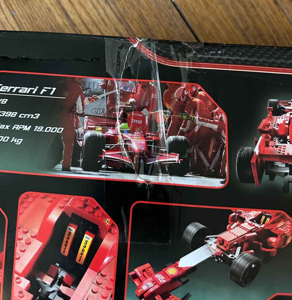 *NEW* LEGO 8157 Racers Ferrari F1 1:9 Car *RETIRED* *TEAR ON Box* | eBay