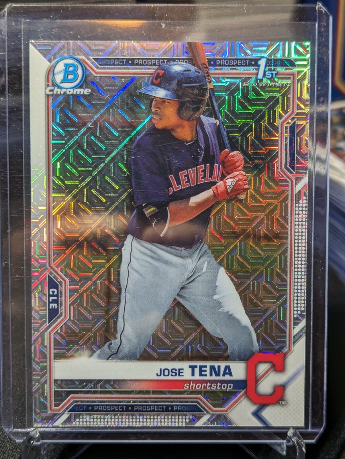 2021 Bowman Chrome Jose Tena 1st Prospect Mojo Refractor #BCP-128 ...