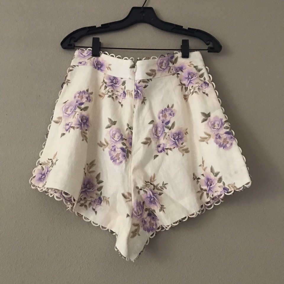 NWT Authentic Zimmermann Rosa Tuck Shorts size AU 3/ US 8-10 | eBay