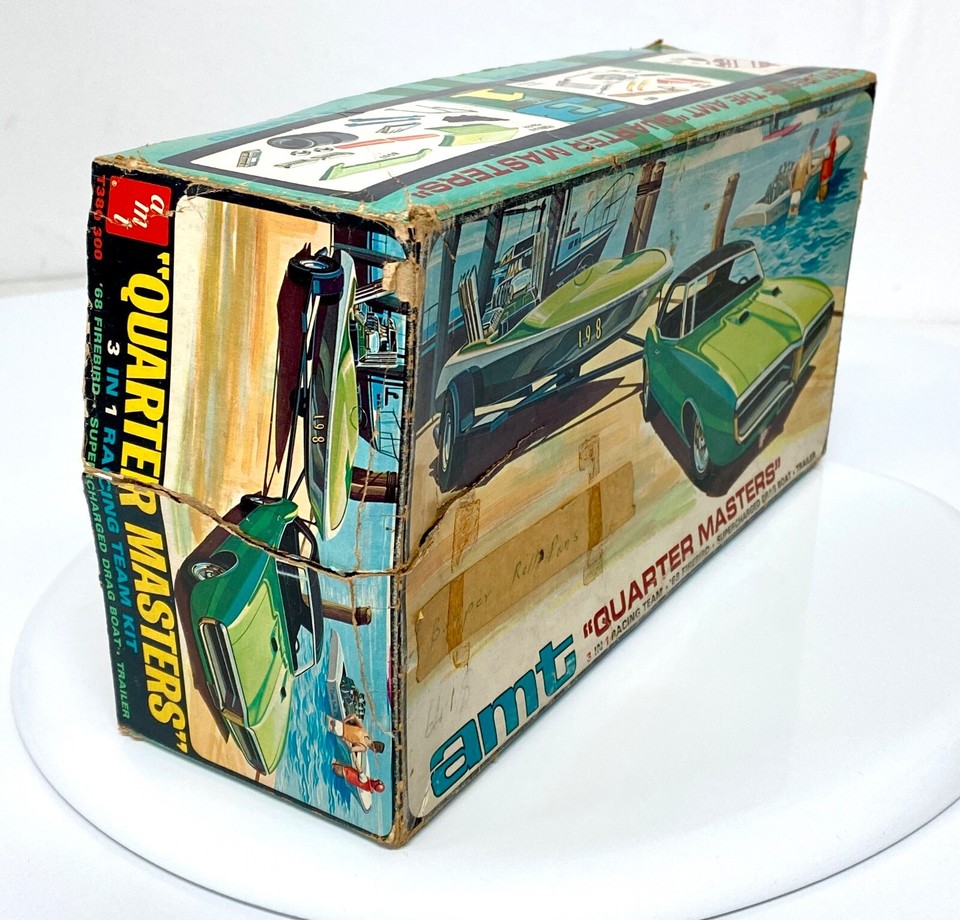 Original AMT 1/25 Scale Quarter Masters 68 Firebird Boat Model Led BOX ...