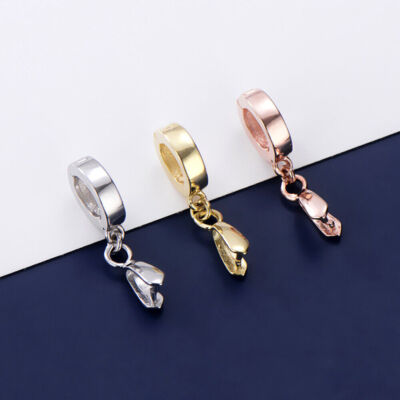 Sterling Silver Round Slide Pinch Bail Clip Pearl Pendant Clasp ...