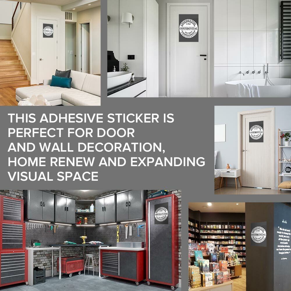 1 x Vinyl Sticker A2 - BW - Confidential Top Secret Girls Stamp #35036 ...