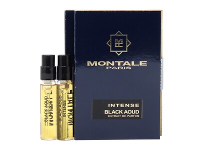 MONTALE PARIS INTENSE BLACK AOUD EDP 2.0ml .06fl oz x 2 COLOGNE PERFUME ...