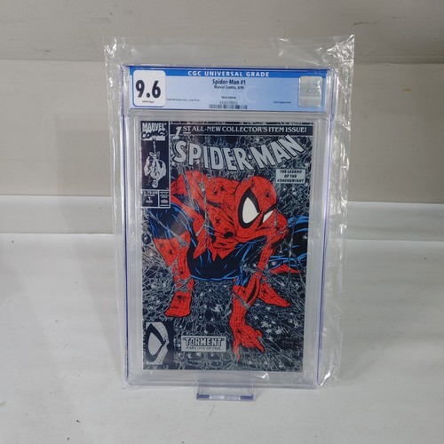 SPIDER-MAN #1 CGC 9.6 SILVER EDITION WHITE PAGES (1990) McFarlane New ...