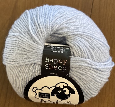 Hobbii Happy Sheep Baby Wool Yarn "Light Blue" 1 Skein #551 | eBay