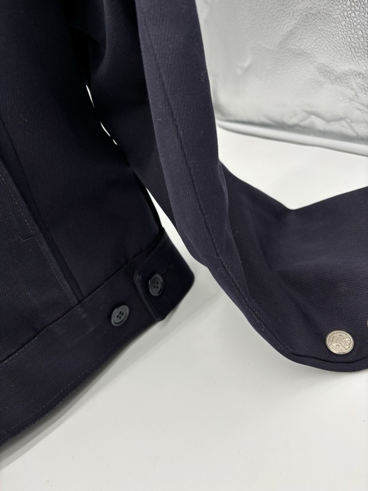 Caleb Smith and son vintage navy blue military style jacket sz medium men’s | eBay