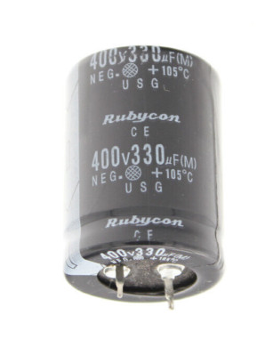10 pc PackRubycon 400V 330uF USG Capacitors 105C 30x40mm FREE S/H FROM ...