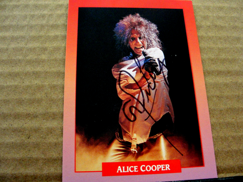 Alice Cooper Signed Autograph trading card w/COA-School's Out- Poison ...