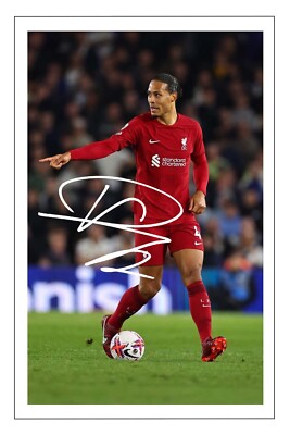 VIRGIL VAN DIJK Signed 6X4 Autograph PHOTO Pre Print LIVERPOOL Gift | eBay