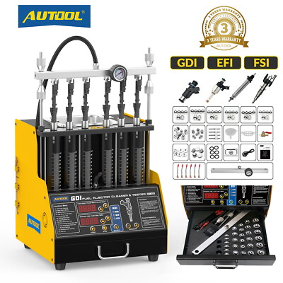 AUTOOL® GDI EFI FSI Fuel Injector Tester Cleaner Machine Ultrasonic ...