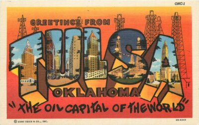 Tulsa Oklahoma Large Letters Multi View Teich ONC-1 Postcard 21-12690 ...