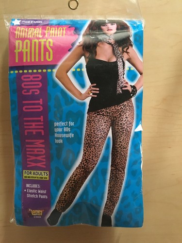 FORUM 80's ROCK STAR ANIMAL PRINT PANTS LEOPARD ADULT COSTUME ACCESSORY ...