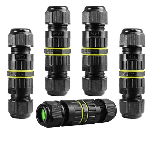 5Pc IP68 2 Way 3-Core Box Electrical Cable Connector M16 Wire Range ...