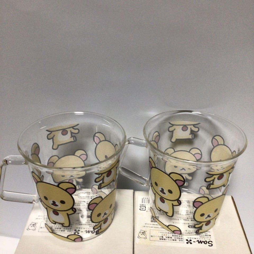 Brand new Korilakkuma heat-resistant glass mugs (2013) - Rare Very Good ...