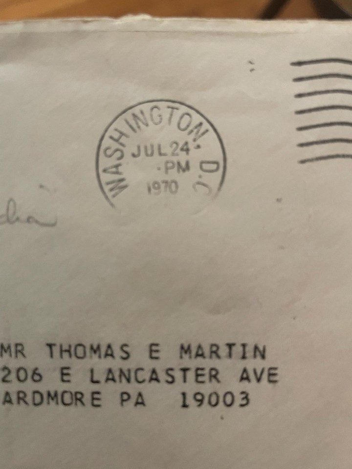 President Richard Nixon Typed Letter from White House-signed 3 x 5 card ...