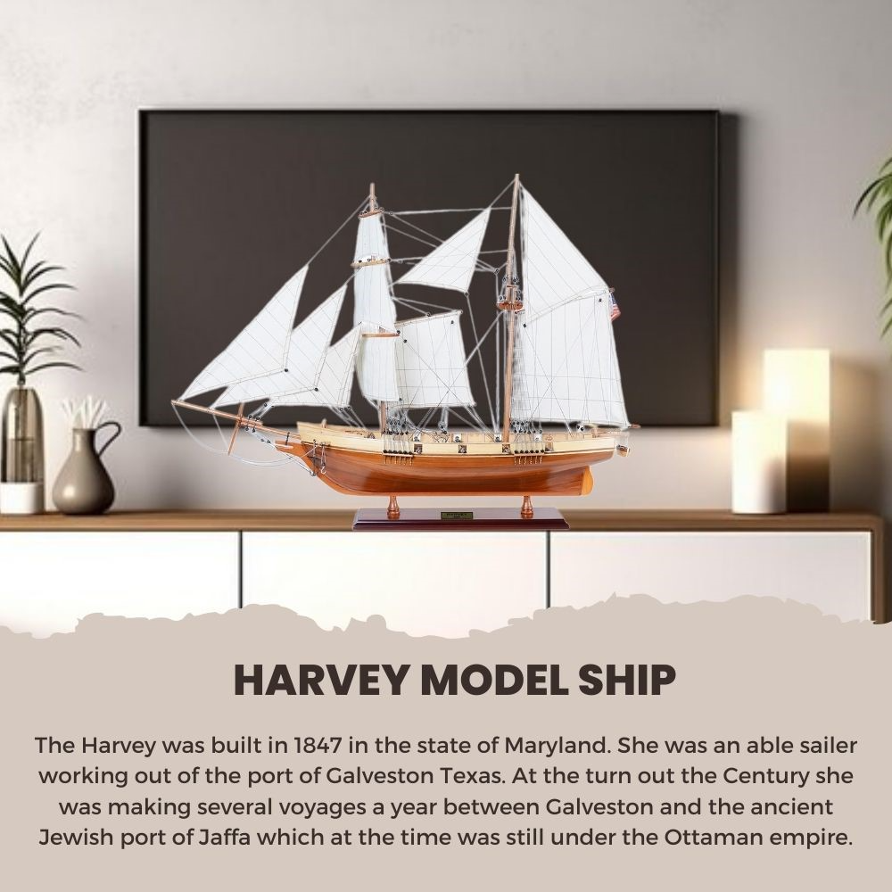 Harvey Ship Model 35L Handmade Wooden Fully Assembled Home Decor | eBay
