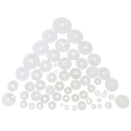 58 Sizes Plastic Gears Toy Motor Crown Gear Set for DIY RC Car Robot ...