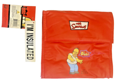 Simpsons 2005 Top Flap Lunch Bag & Tote, Red With Homer D’oh! Haddad ...