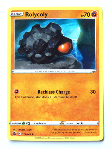 Rolycoly 078/163 (NM, Pokemon Card, Battle Styles, 2021, Fighting ...