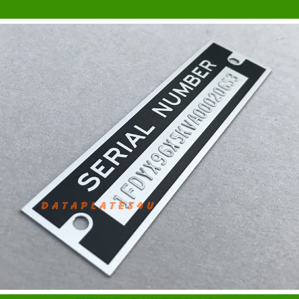 SERIAL NUMBER DATA TAG EMBOSSED PLATE HOT ROD CHEVROLET FORD STAMPED | eBay