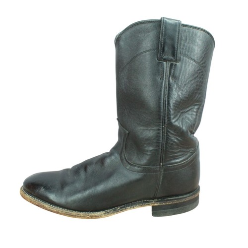 Justin Men's Black Kipskin Leather Cowboy Western Boots Size 7.5 D | eBay