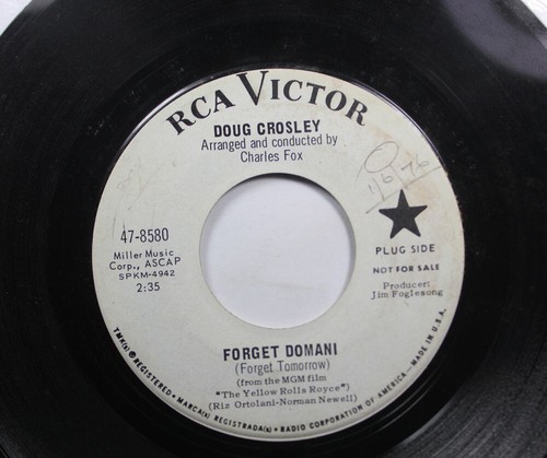 50'S & 60'S Promo 45 Doug Crosley - Forget Domani / Have You Ever Been ...