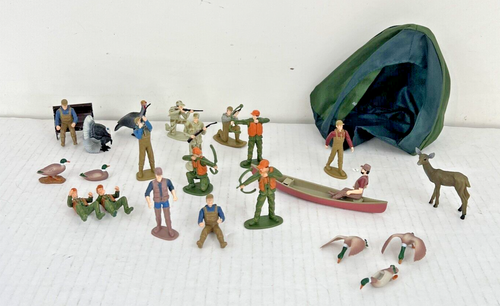 Lot Of 24 Popak New Ray Outdoorsmen Hunter Play set Hunters Deer Ducks ...