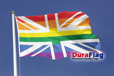 Rainbow Union Jack DuraFlag Rope and Toggled (5ft x 3ft) | eBay UK