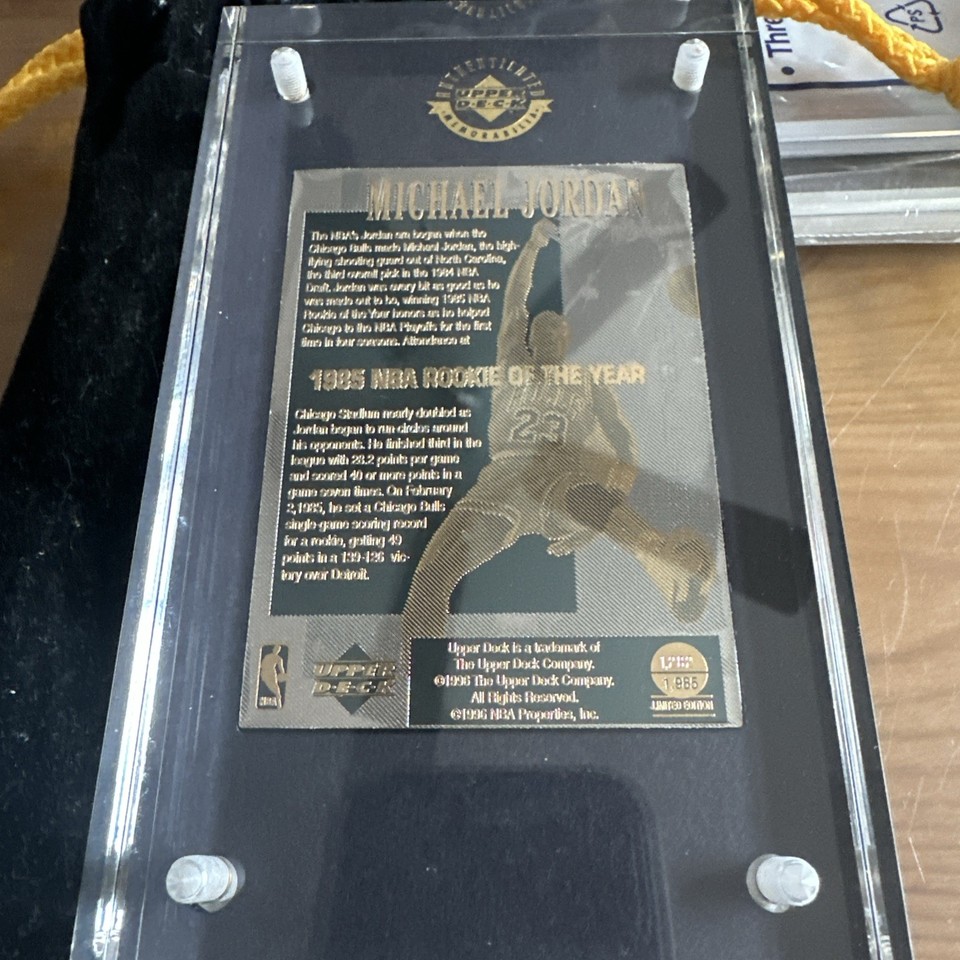 Michael Jordan NBA Rookie Of The Year 1996 Upper Deck Authenticated 776 ...