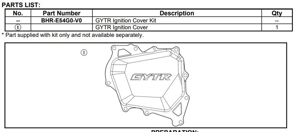 Genuine Yamaha YZ450F FX WR450F GYTR Billet Ignition Cover BHRE54G0V000 ...
