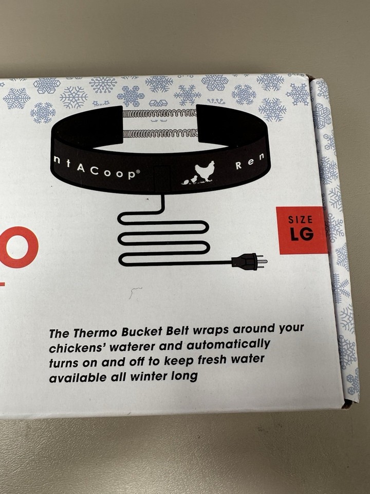 Rentacoop Thermo Bucket Belt Size Large 32" x 3" Insulated Cover Auto ...