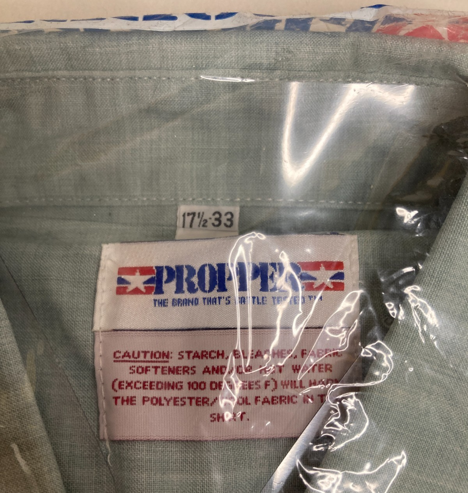 Propper Army Dress Shirt 17.5 x 33 Long Sleeve Green NWT Military Uniform | eBay