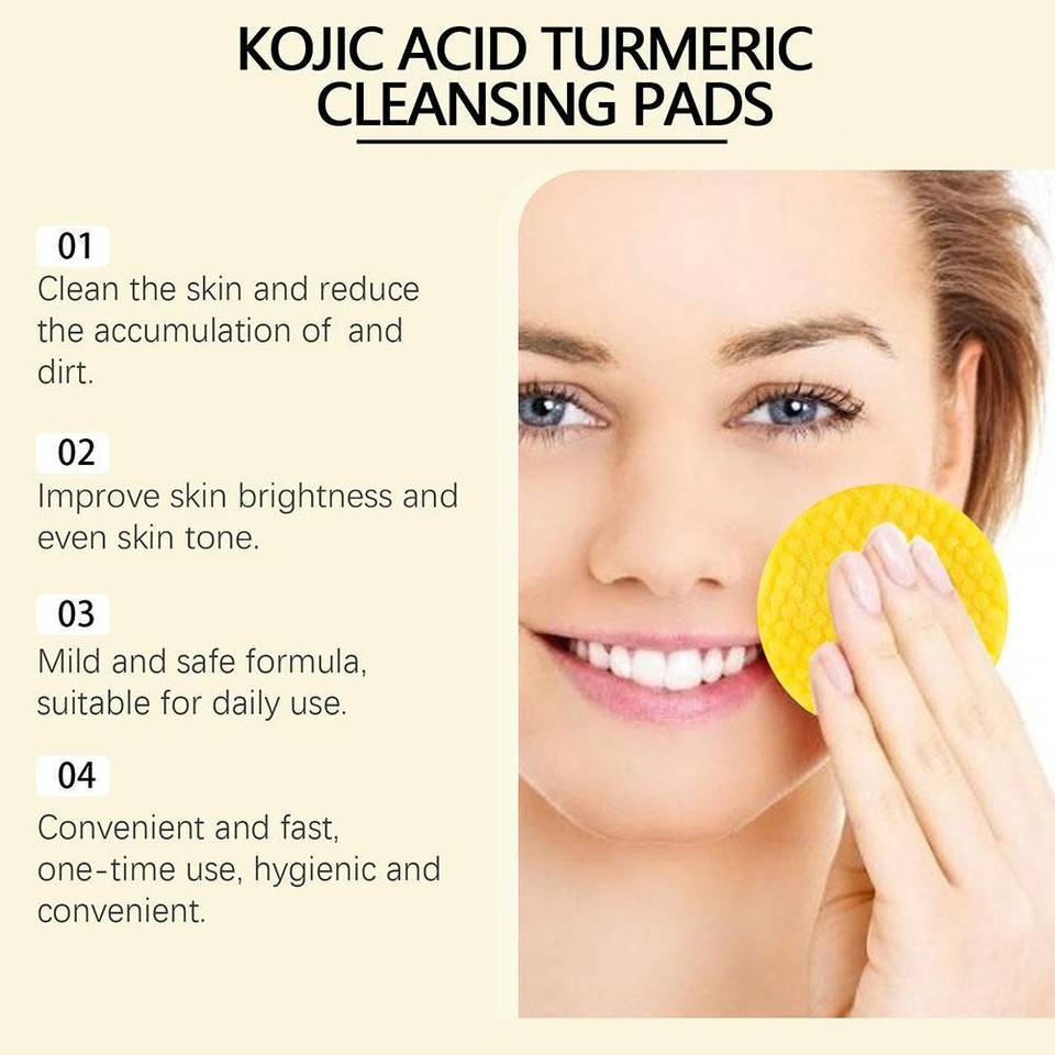40 PCS Turmeric Cleansing Pads, Kojic Acid And Turmeric GTR7 Pad VG7 ...