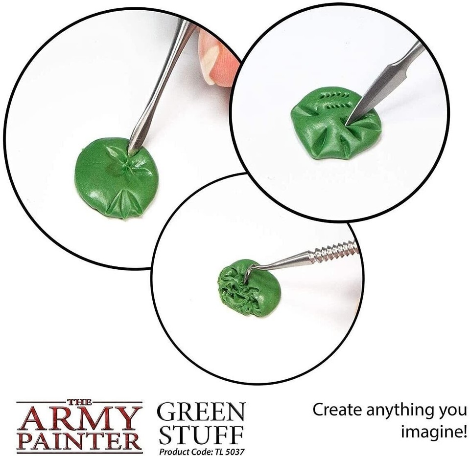Army Painter Green Stuff Sculpting Putty, 4"x2 Kneadatite Warhammer ...