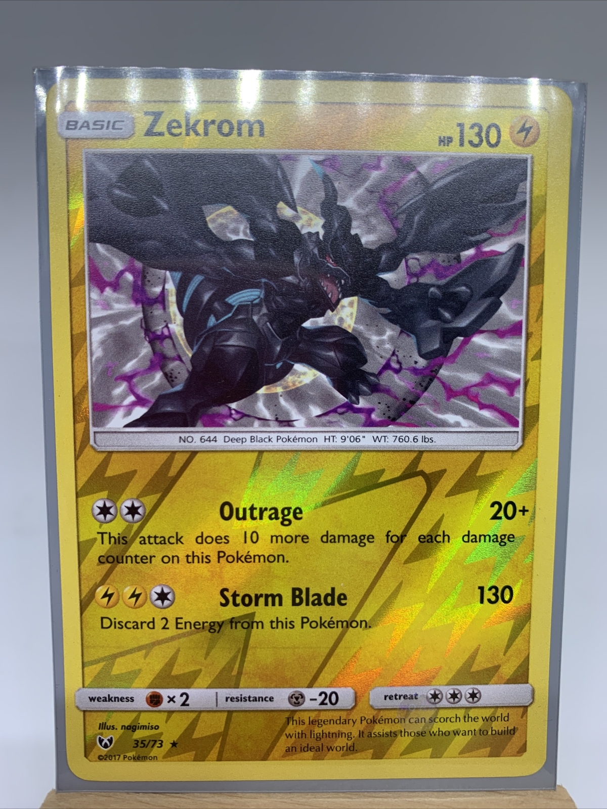Pokémon TCG Zekrom Shining Legends 35/73 Reverse Holo Rare NM-Mint Pack ...