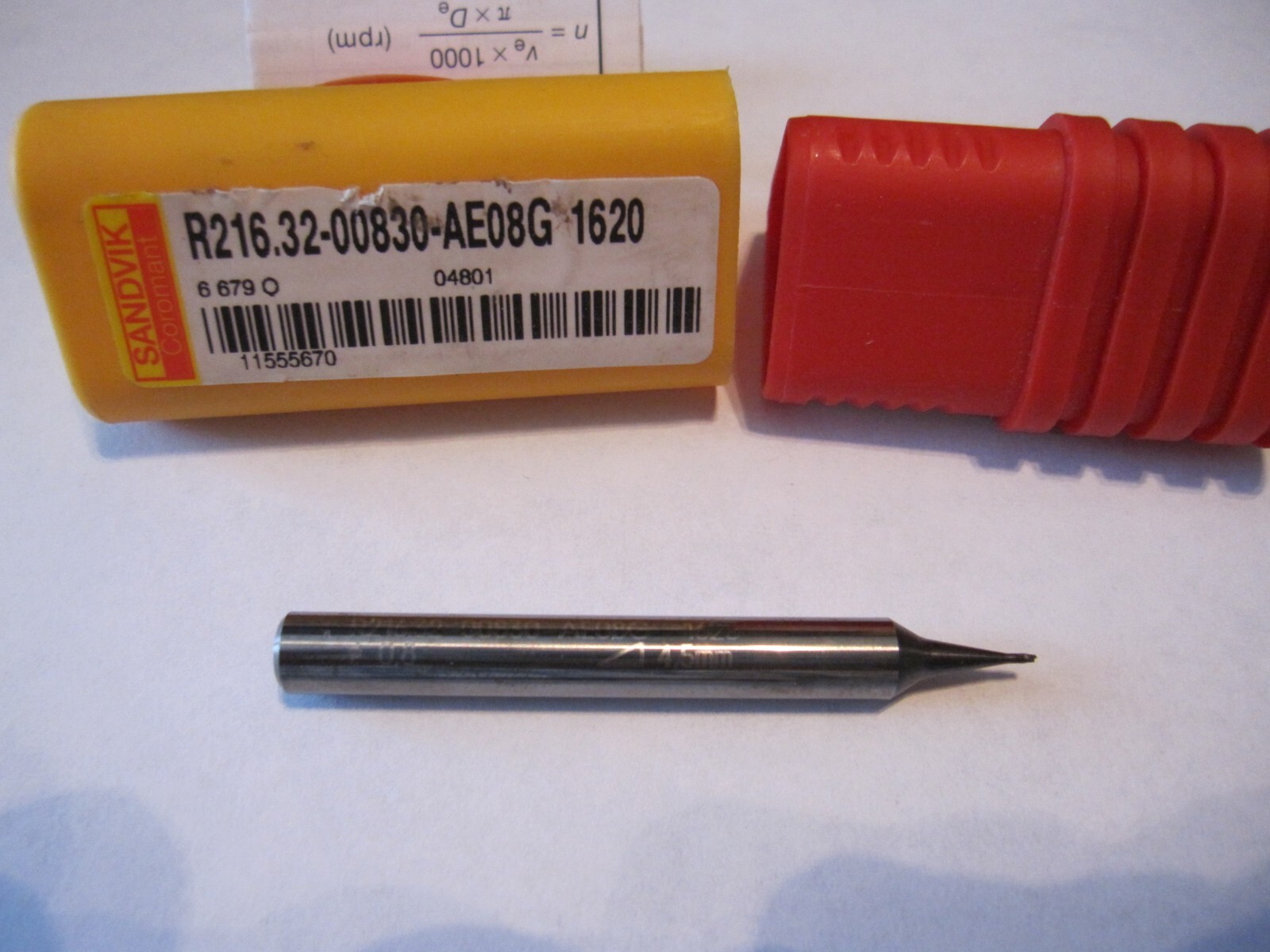 SANDVIK 1/32 2 FL SOLID CARBIDE END MILL R216.32-00830-AE08G 1620, NEW ...