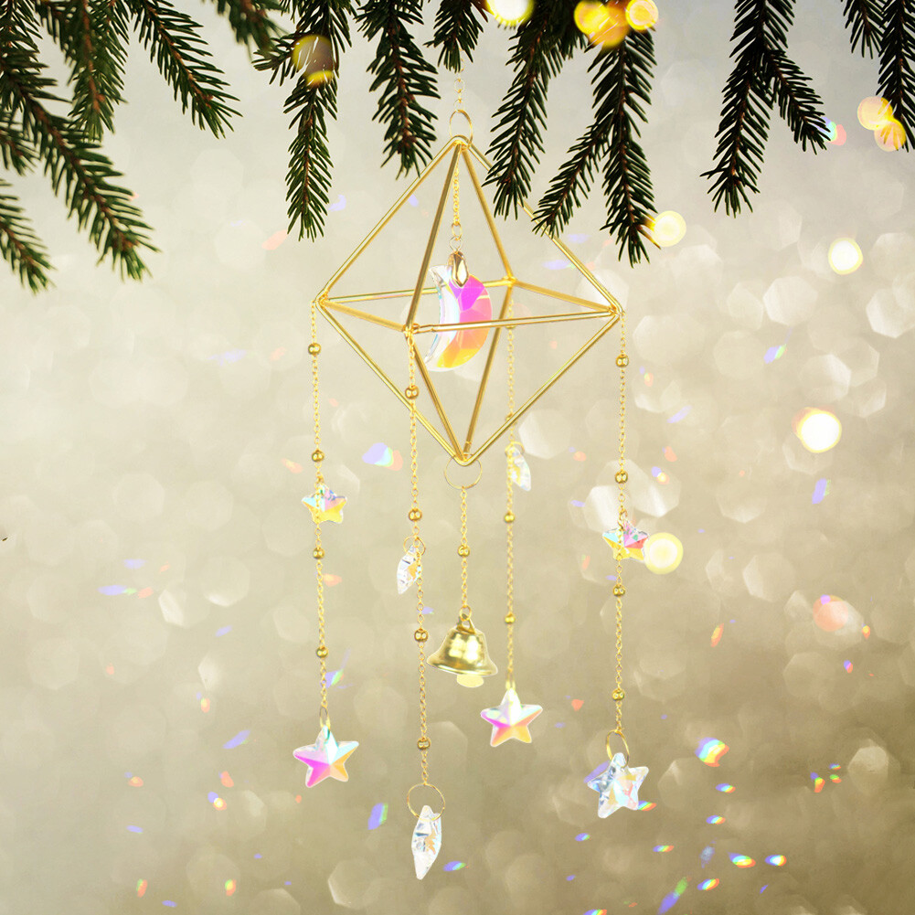 Metal Rainbow Collection Hanging Star Moon Crystal Prisms Wind (A) | eBay
