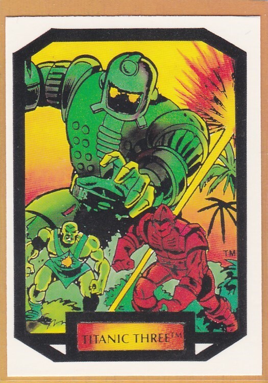 1987 COMIC IMAGES MARVEL UNIVERSE COLOSSAL CONFLICTS TITANIC THREE #80 ...