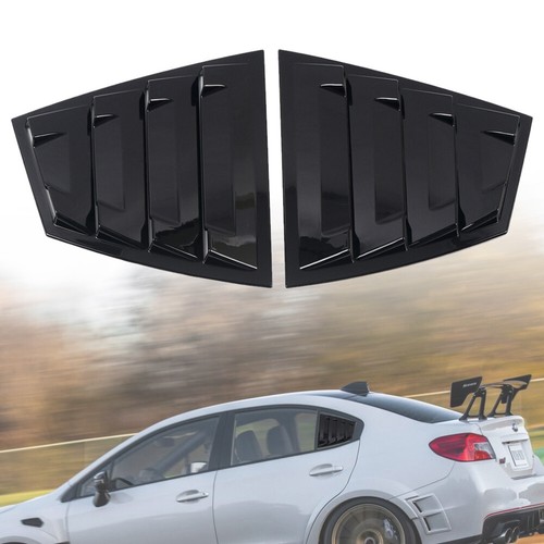 Glossy Black Quarter Rear Door Window Trim Cover Fit for Subaru WRX Sti ...