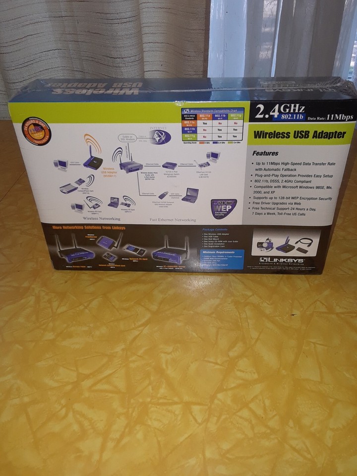 Linksys Wireless-B USB Network Adapter – WUSB11 - 802.11b 2.4GHz – New ...