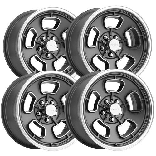 (Set of 4) Vision 148 Shift 15x8 5x5.5" +0mm Gunmetal Wheels Rims 15 ...