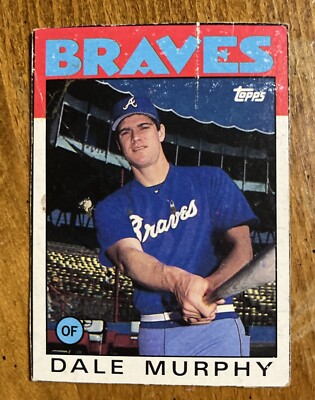 Dale Murphy Atlanta Braves 1986 Topps Box Bottom #M Baseball Card (C ...