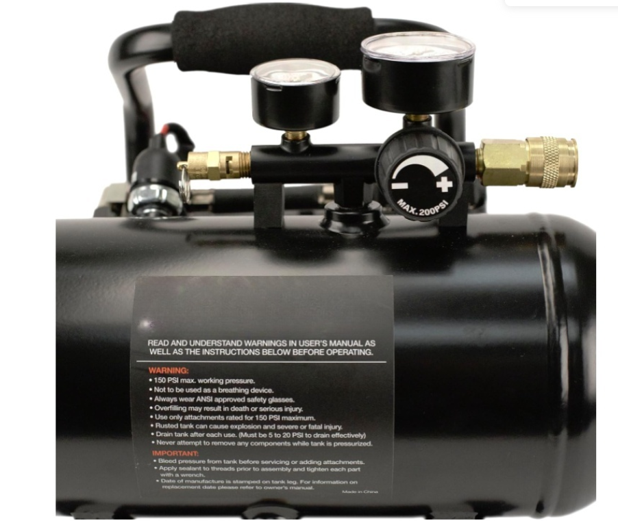 Hookah Diving Scuba Snorkeling Air compressor 12 Volt 1.5GAL Tank 200 ...