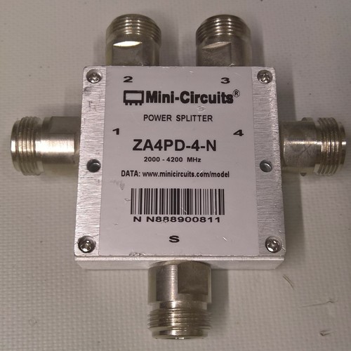 Mini Circuits Power Splitter Combiner ZA4PD-4-N Type N RF 4 Way 2-4 ...