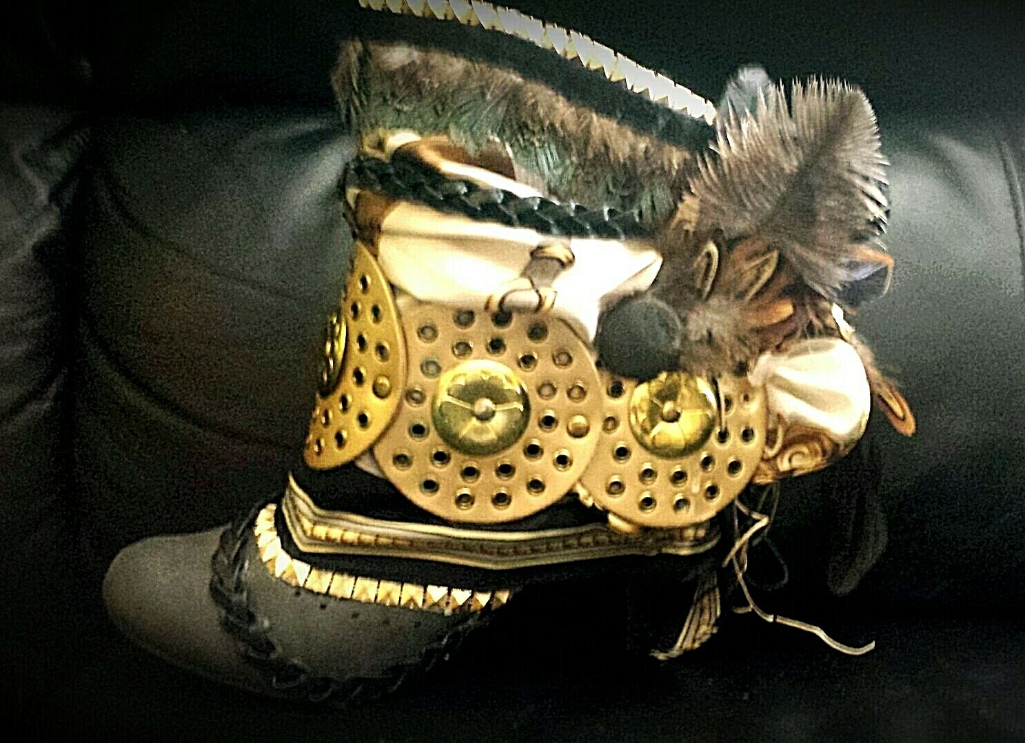 Upcycled Boots boho ankle gypsy cowboy embellished OOAK Custom made to ...